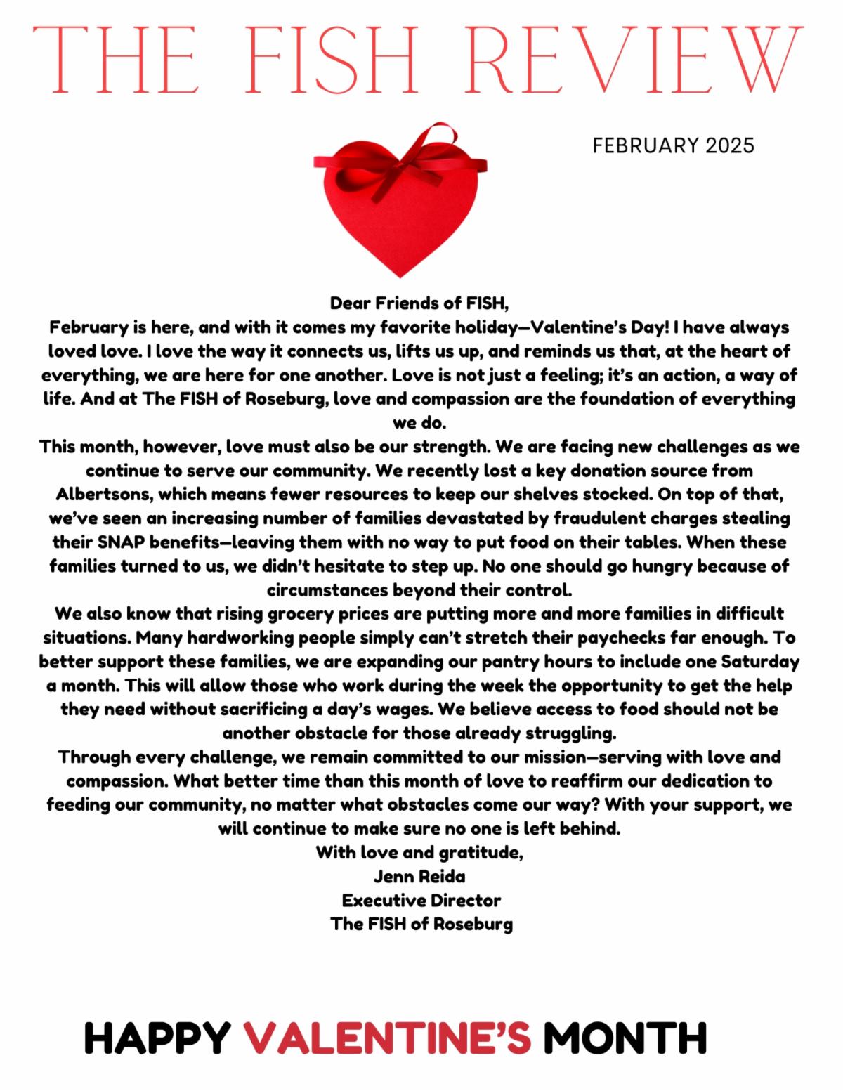 FISH Newsletters - The FISH Food Pantry